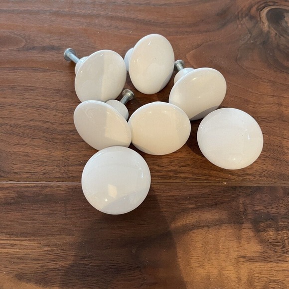 Unbranded | Other | Vintage White Porcelain Cabinet Drawer Knobs Pulls X 7 | Poshmark